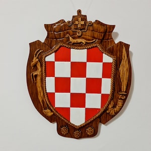Wooden Old Croatian Grb, Handcrafted Wall Decor - Etsy