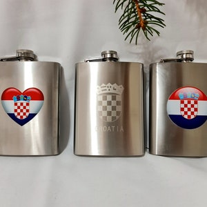 Flask With Croatian Coat of Arms, 8oz - Etsy