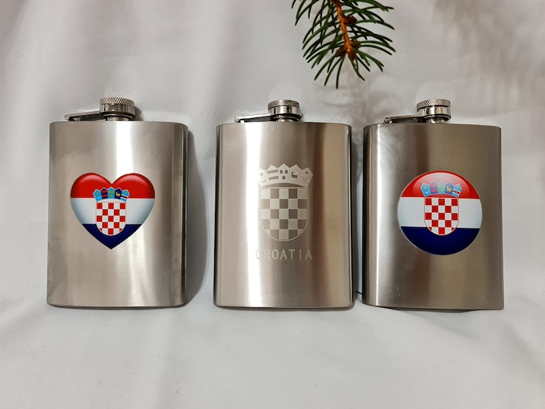 Flask With Croatian Coat of Arms 8oz - Etsy