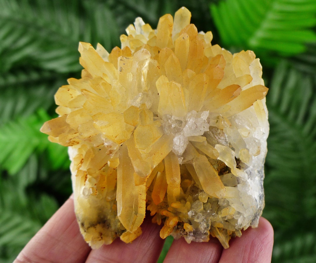 Quartz With Iron Oxide, Raw Crystal, Natural Mineral, Crystal Cluster ...