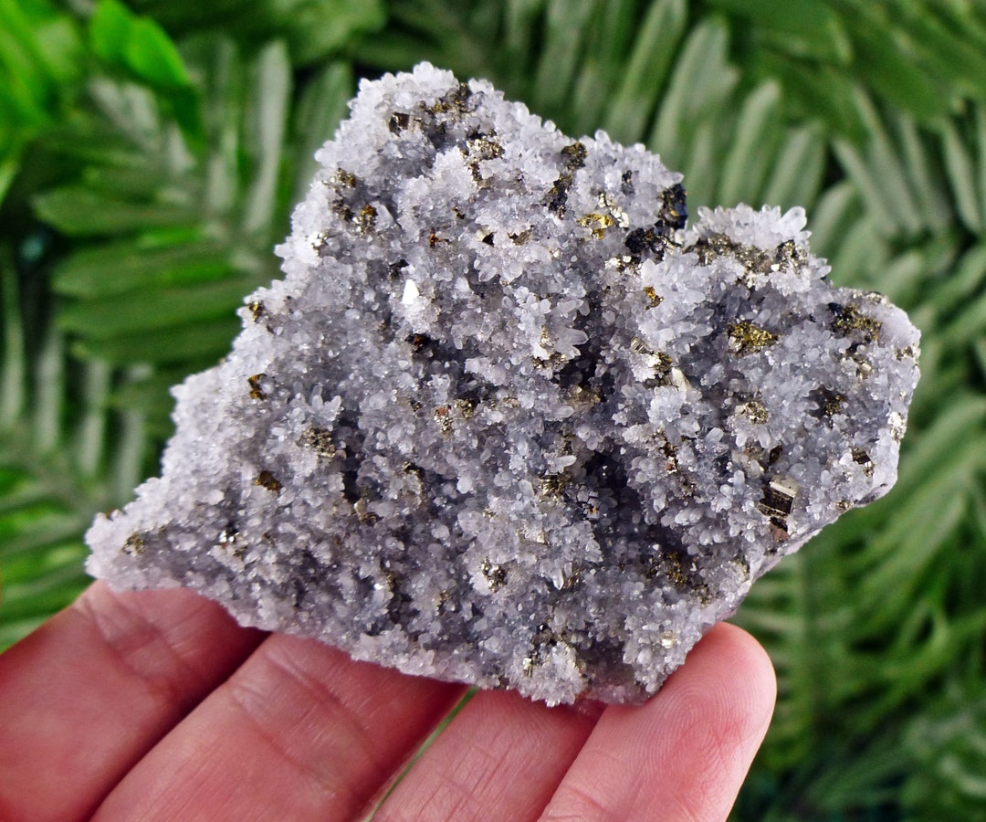 Quartz With Pyrite and Chalcopyrite, Clear Quartz, Healing Crystal ...