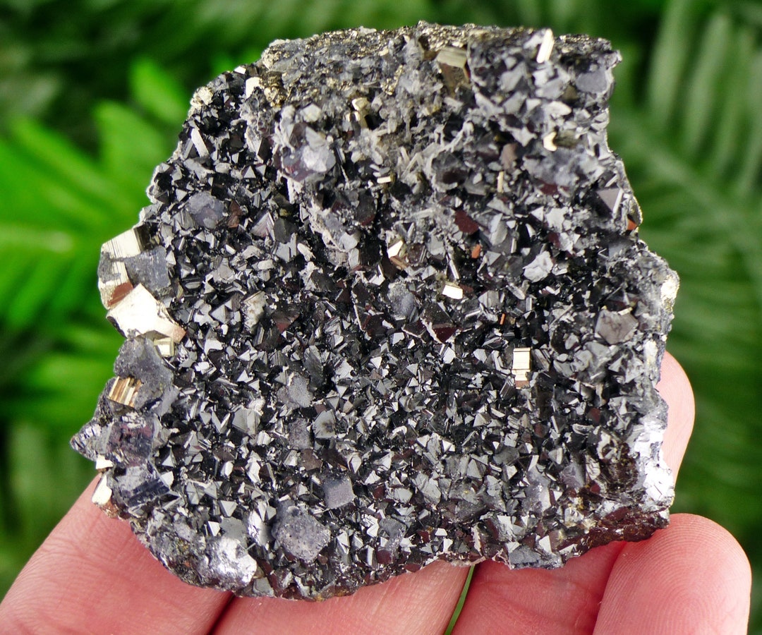 Amazing Shiny Sphalerite With Pyrite, Raw Crystal, Natural Mineral ...