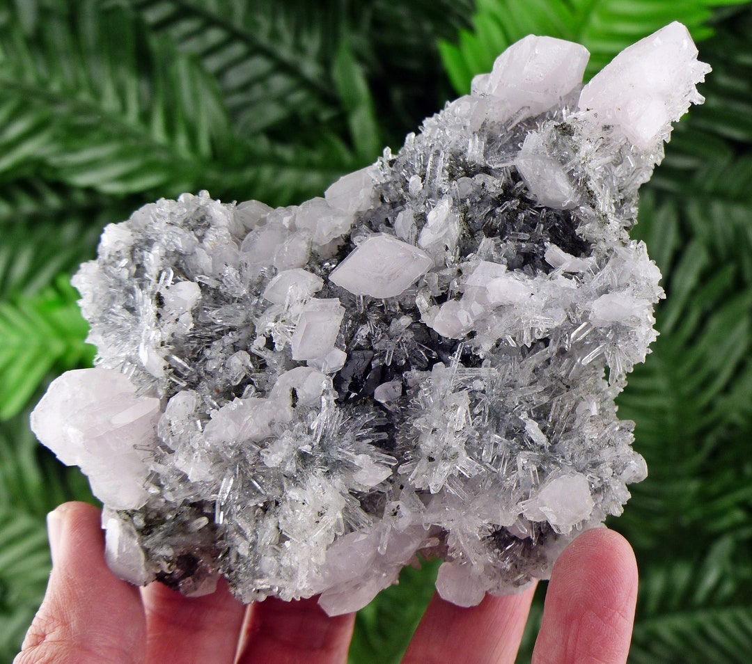 Amazing Clear Quartz With Calcite, Quartz Crystal, Raw Crystal, Natural ...