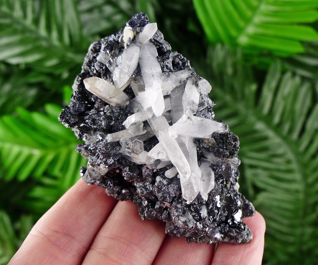 Quartz With Sphalerite, Raw Crystal, Mineral, Natural Crystal ...