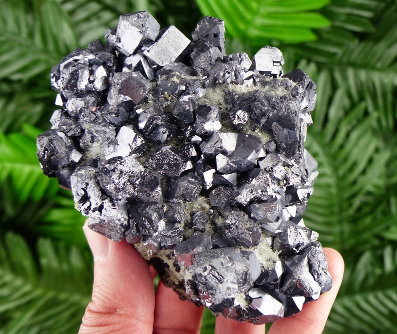 Amazing Shiny Galena on Quartz, Raw Crystal, Natural Mineral ...