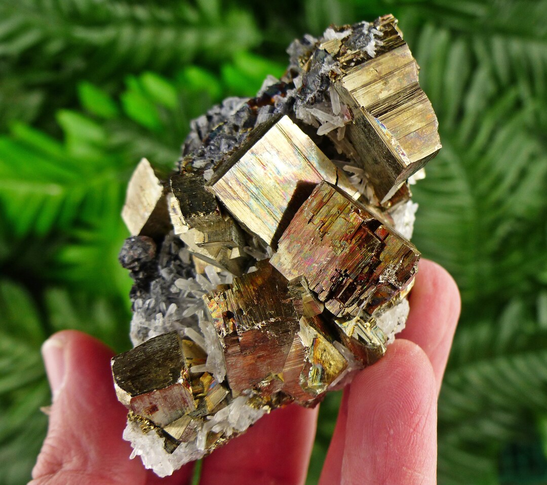 Amazing Quartz With Pyrite and Sphalerite , Raw Crystal, Natural ...