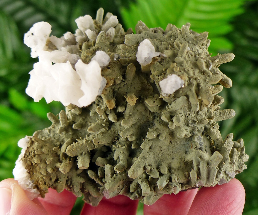 Quartz With Chlorite and Calcite, Raw Crystal, Natural Mineral ...