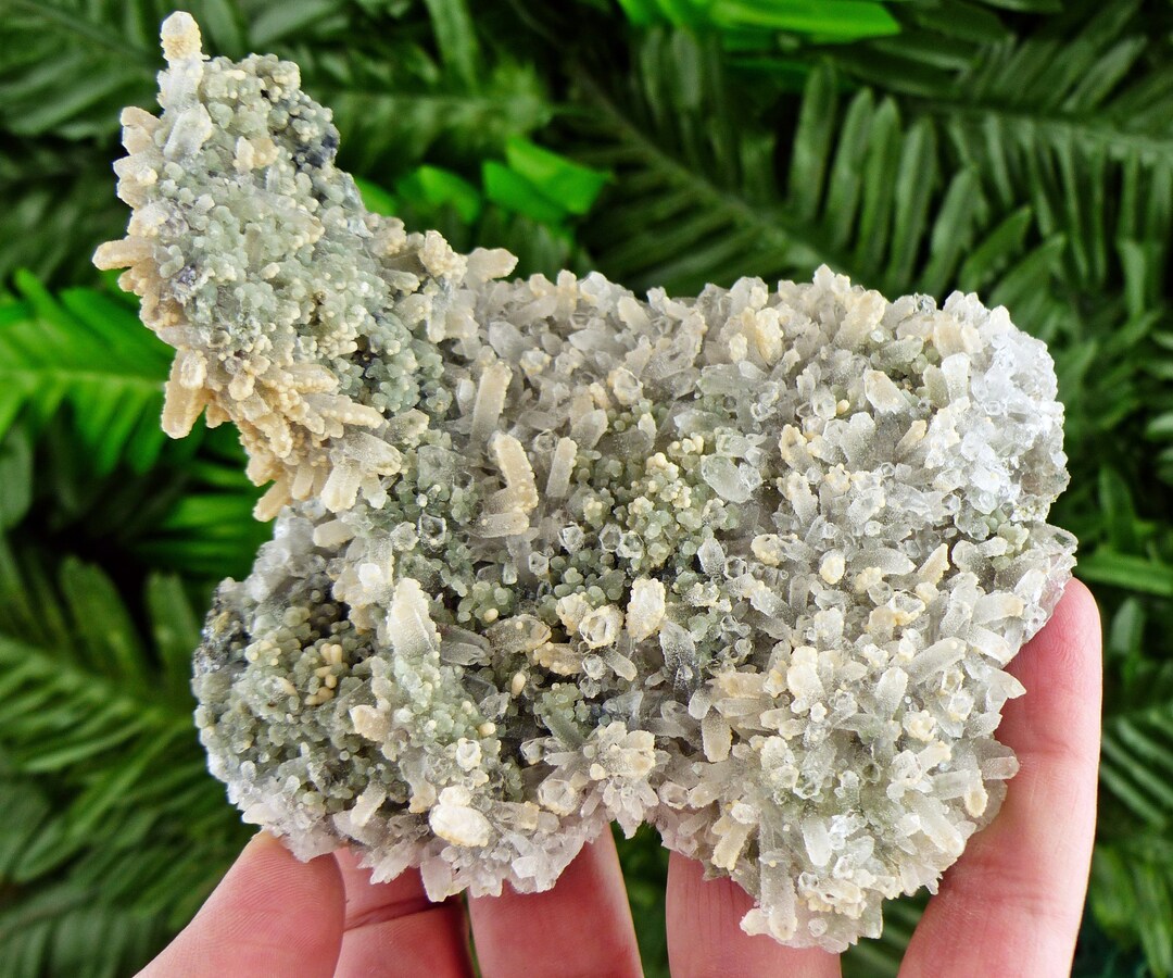 Amazing Quartz Fully Covered With Chalcedony, Chlorite, and Calcite ...