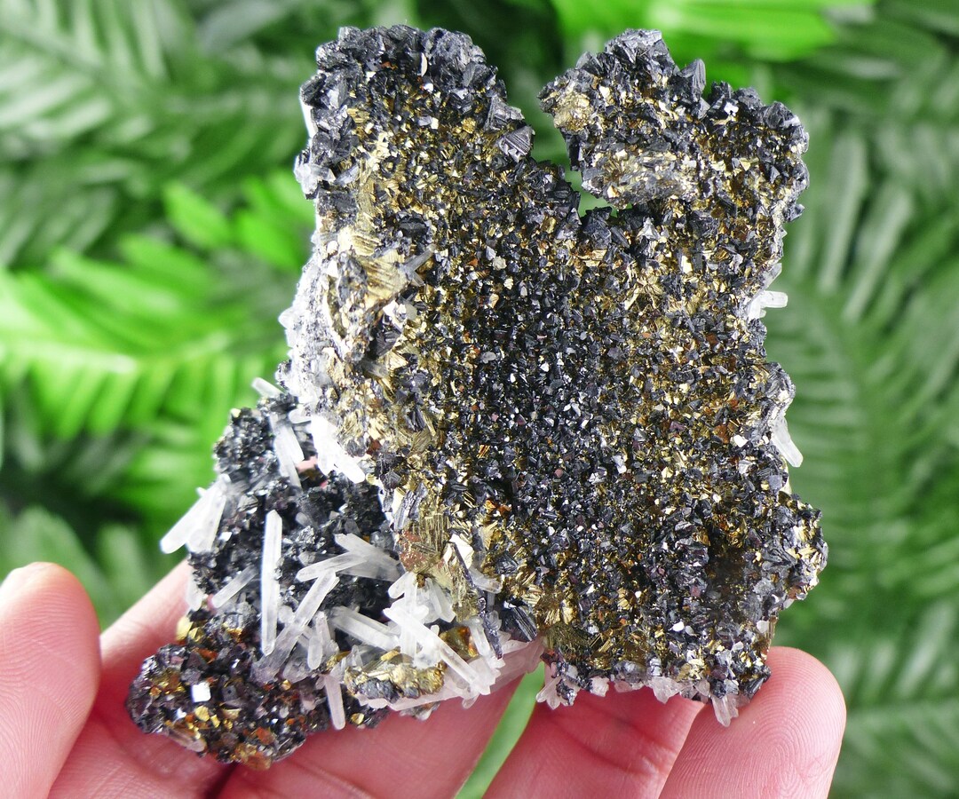 Amazing Sphalerite With Chalcopyrite and Quartz, Raw Crystal, Natural ...