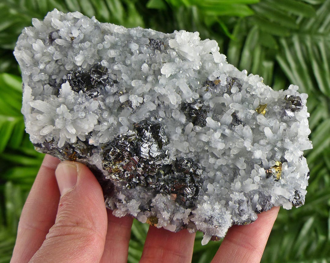 Amazing Sphalerite With Quartz, Raw Crystal, Natural Mineral, Healing ...