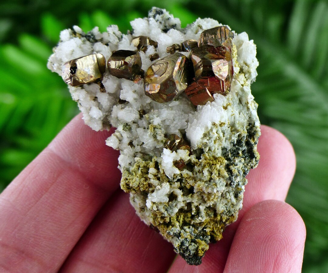 Amazing Pyrite With Chlorite and Epidote, Raw Crystal, Natural Mineral ...