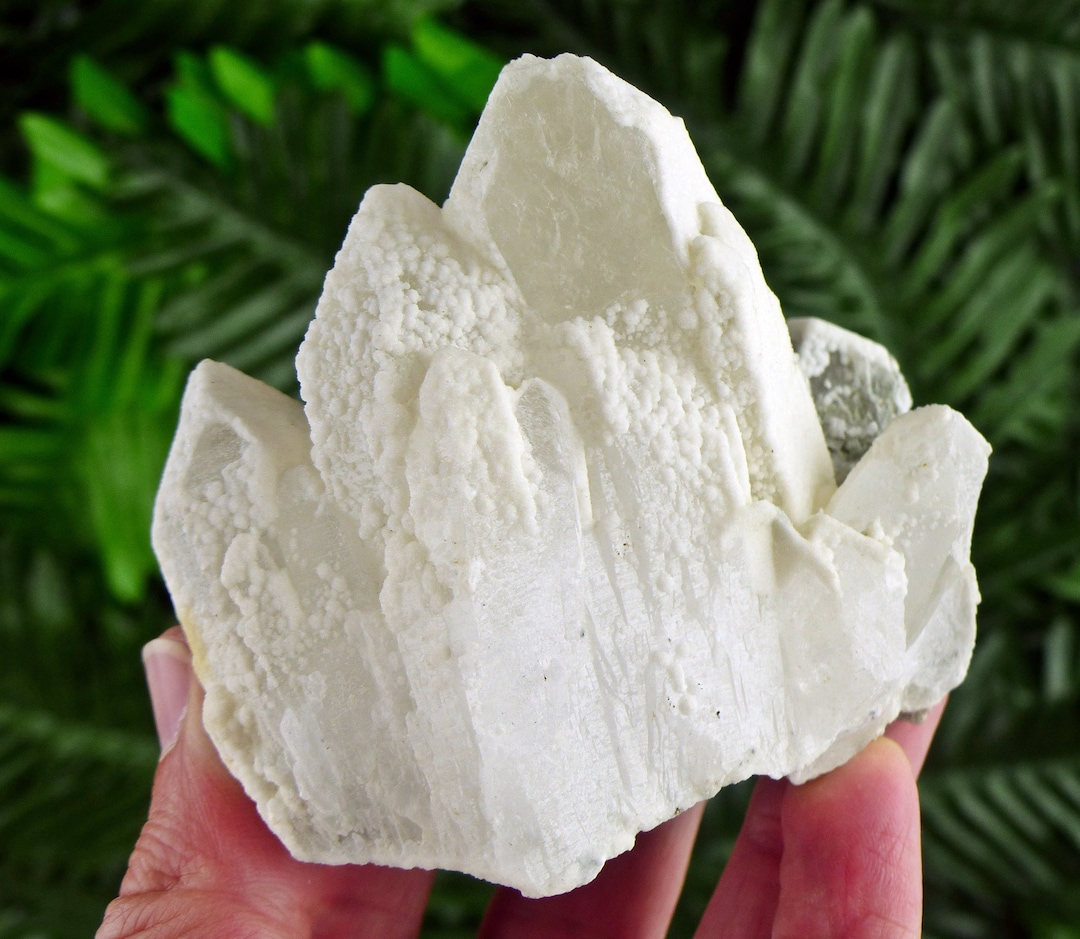 Amazing Milky Quartz With Snow White Calcite , Raw Crystal, Natural ...