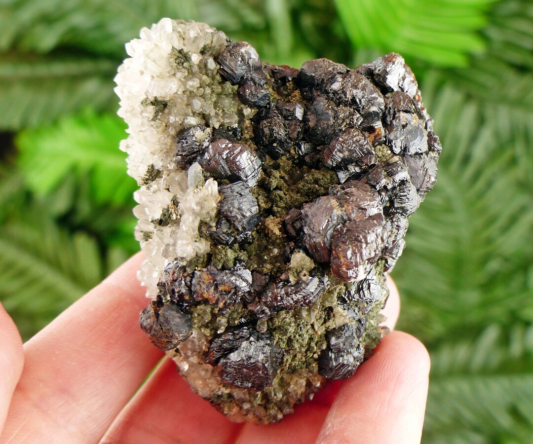 Amazing Quartz With Sphalerite and Chlorite, Raw Crystal, Natural ...