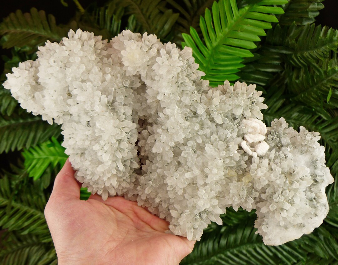 Amazing Big Quartz With Chlorite and Calcite, Raw Crystal, Natural ...
