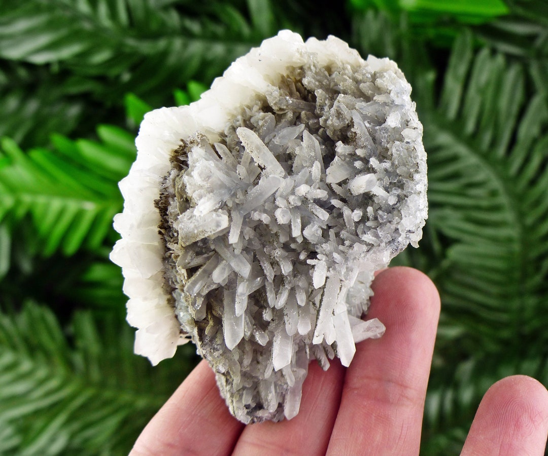 Quartz With Calcite, Quartz Crystal, Raw Crystal, Natural Mineral ...