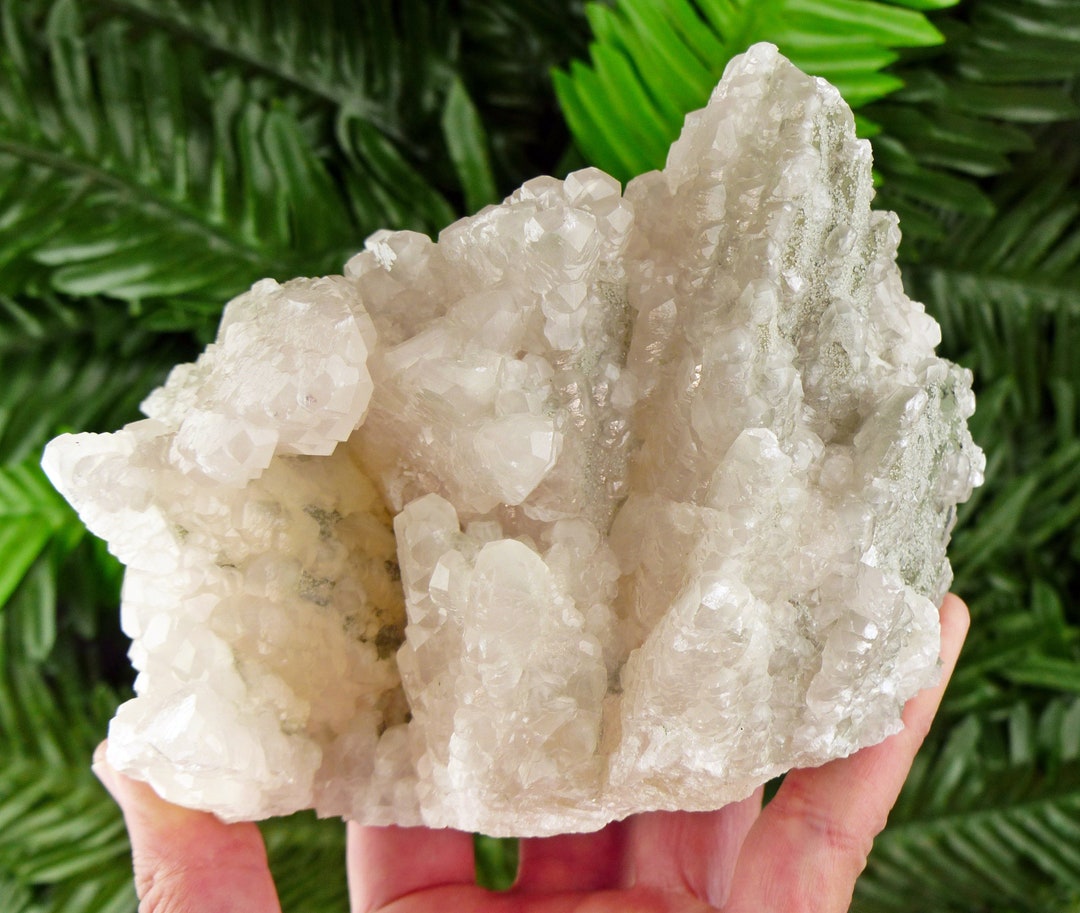 Amazing Big Calcite Crystallization With Chlorite, Raw Crystal, Natural ...
