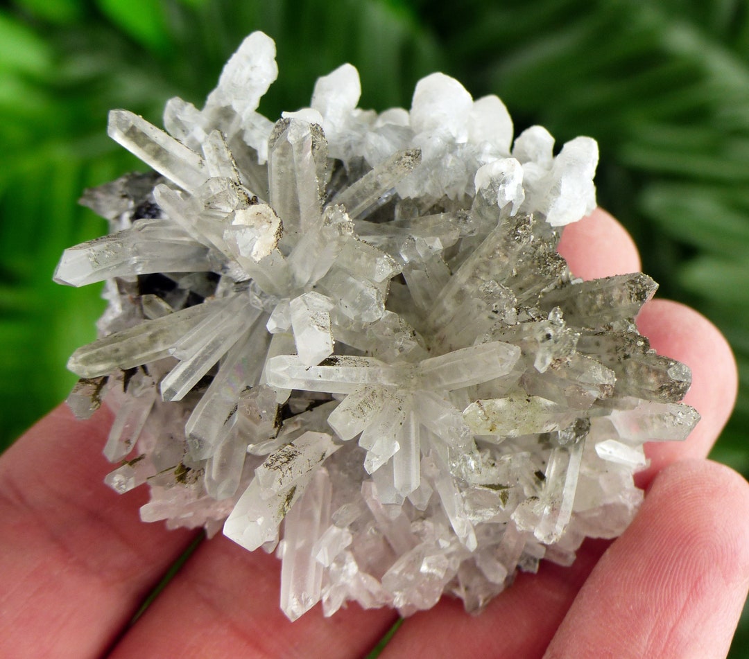 Amazing and Rare Milky Quartz With Chlorite, Raw Crystal, Natural ...