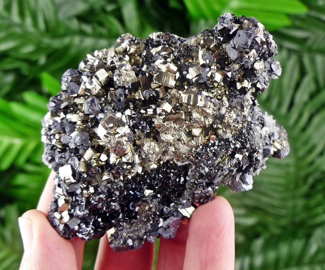 Rare Pyrite With Quartz and Sphalerite, Raw Crystal, Mineral, Natural ...