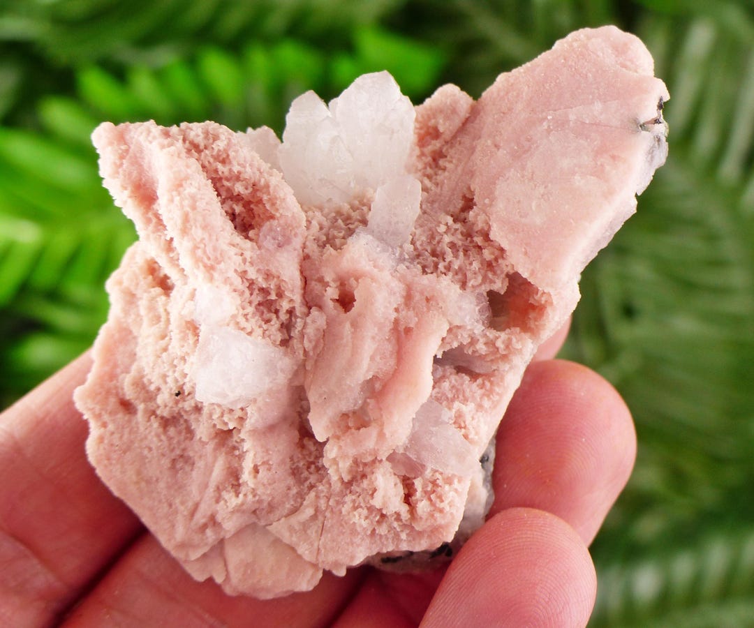 Rare Rhodochrosite With Quartz, Raw Crystal, Natural Mineral, Healing ...
