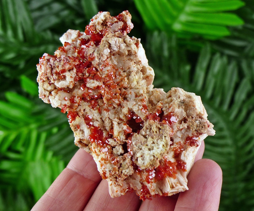 Red Vanadinite, Vanadinite Crystal, Vanadinite, Raw Crystal, Natural Mineral, Crystal Cluster ...
