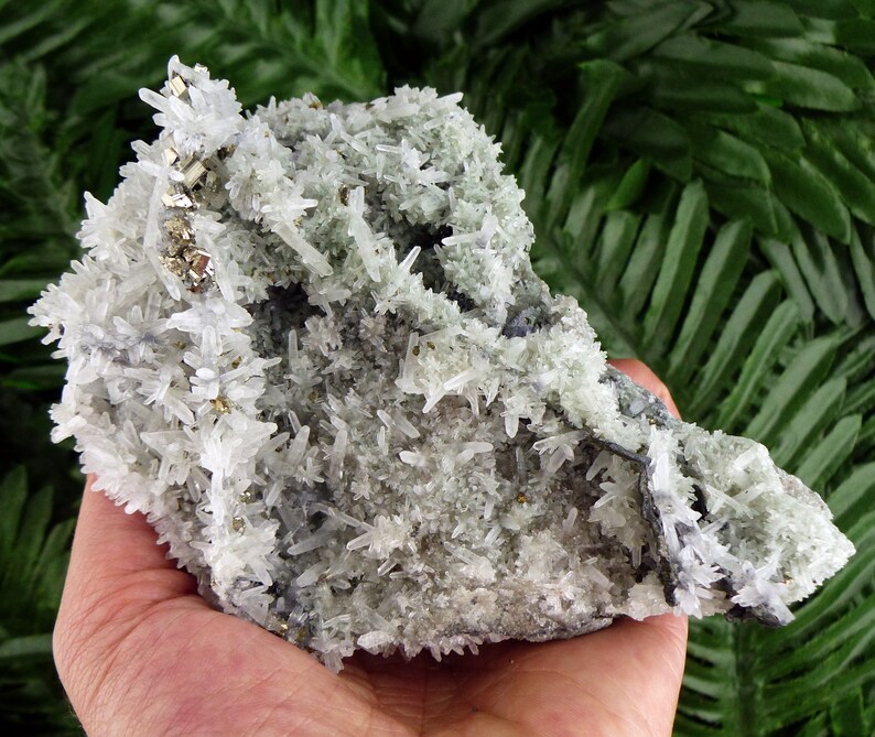 Amazing Quartz With Pyrite and Galena Amazing Color Pyrite - Etsy