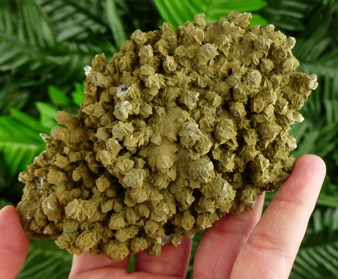 Amazing Military Green Quartz Fully Cover With Calcite Chlorite ...