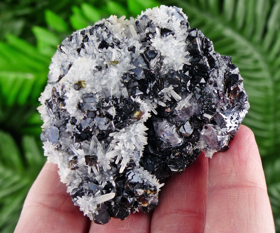 Amazing Quartz With Sphalerite and Pyrite, Raw Crystal, Natural Mineral ...