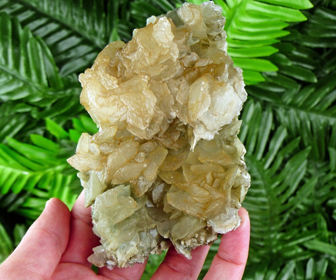 Big Calcite With Chlorite, Raw Crystal, Natural Mineral, Spirituality ...