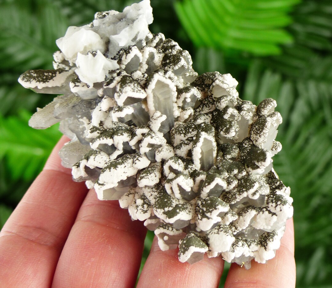 Amazing Milky Quartz Cover With Two Generation Calcite , Crystal ...