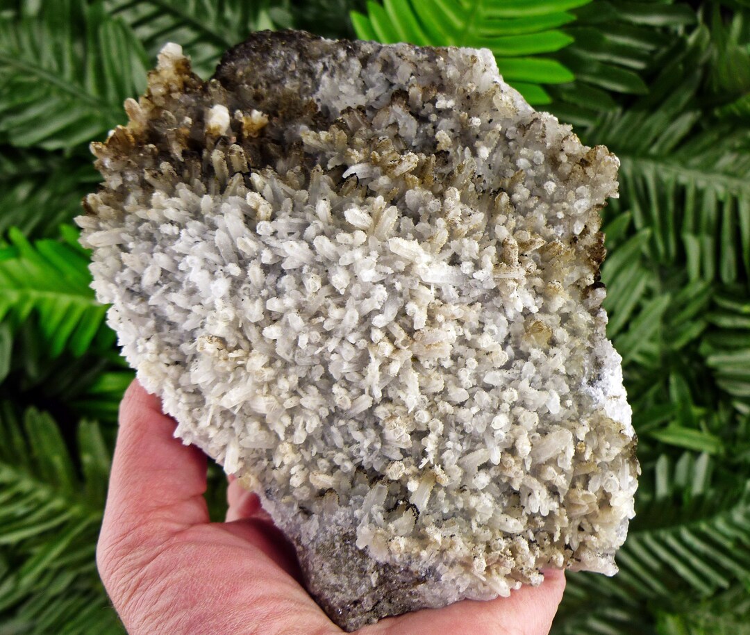 Amazing and Rare Milky Quartz With Chlorite, Raw Crystal, Natural ...