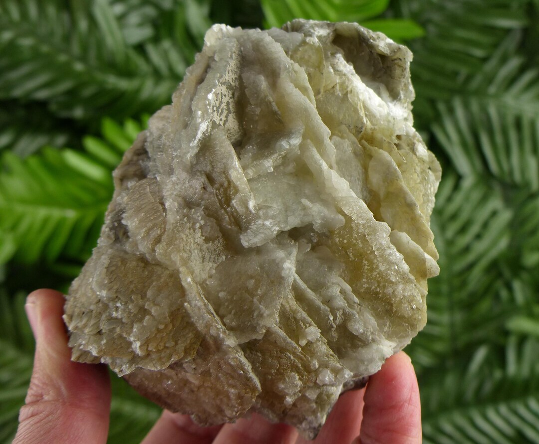 Calcite With Chlorite, Raw Crystal, Natural Mineral, Healing Crystal ...