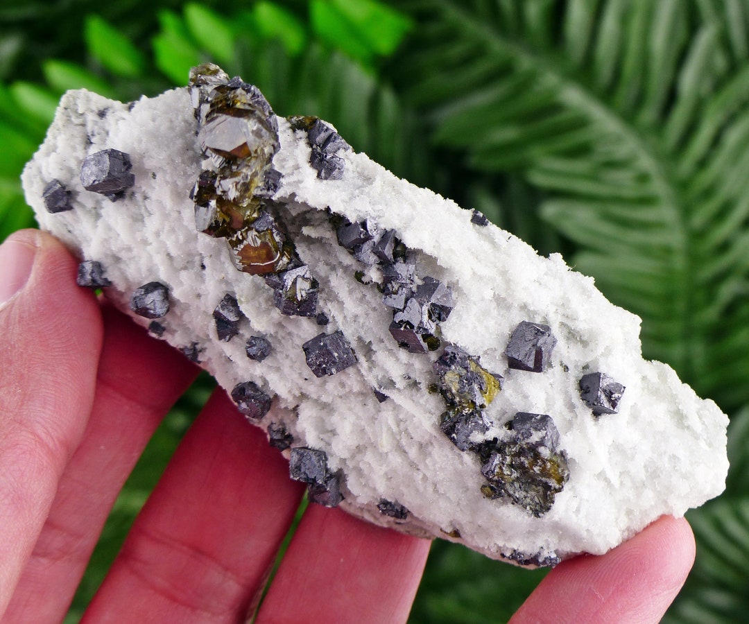 Amazing and Rare Quartz With Gem Sphalerite and Galena, Raw Crystal ...