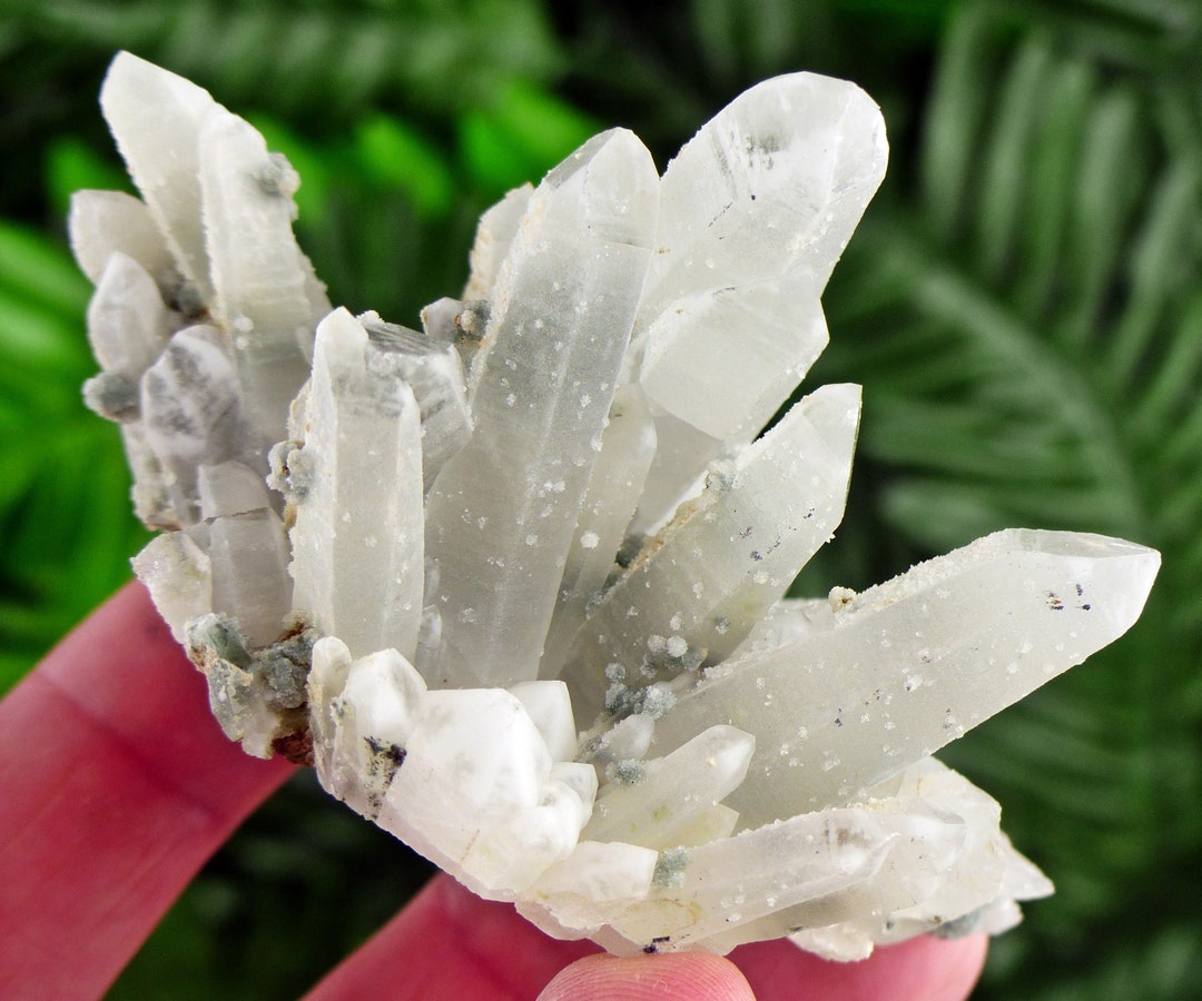 Amazing Quartz With Chlorite, Raw Crystal, Natural Mineral, Healing ...