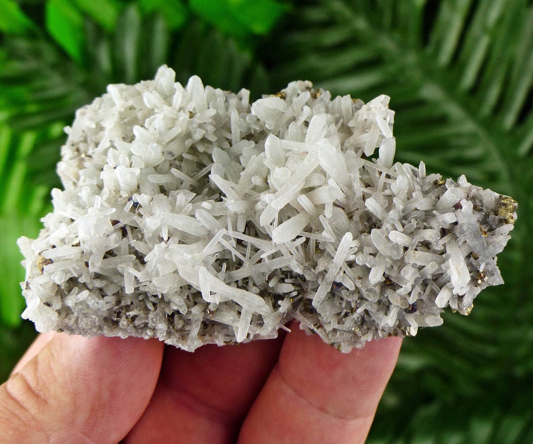 Milky Quartz With Chalcopyrite, Natural Crystal, Raw Mineral, Crystal ...