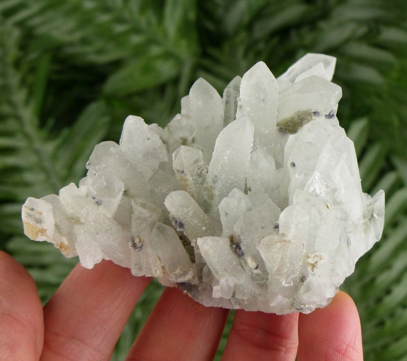 Amazing Icy Quartz With Chlorite Crystals Mineral Natural - Etsy