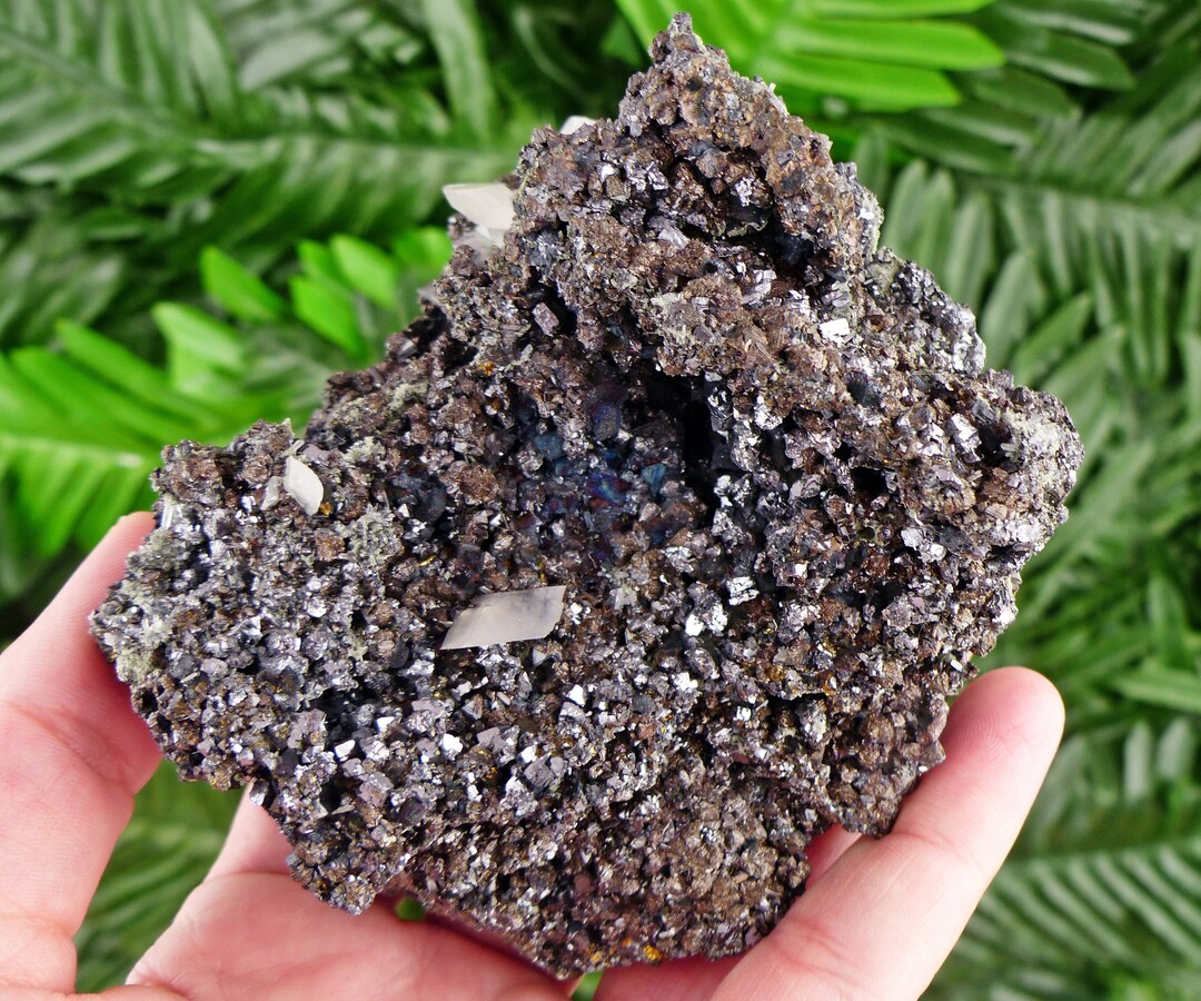 Amazing Sphalerite With Galena and Calcite, Raw Crystal, Natural ...