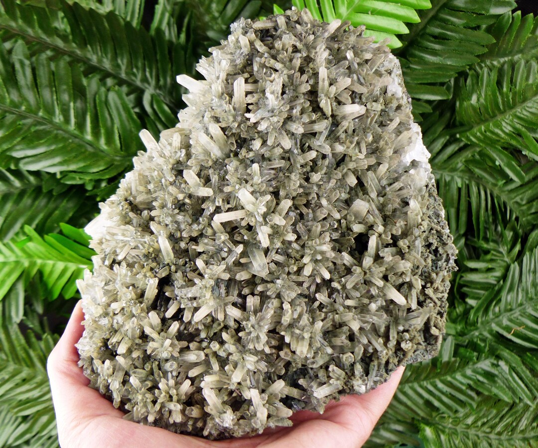 Amazing Big Green Quartz With Chlorite, Raw Crystal, Natural Mineral ...
