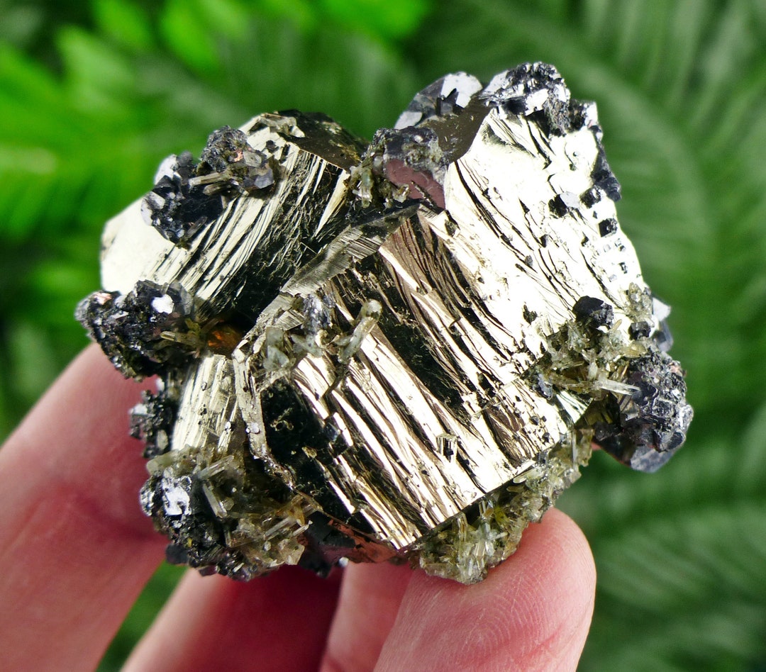 Amazing Pyrite With Galena and Sphalerite, Raw Crystal, Natural Mineral ...
