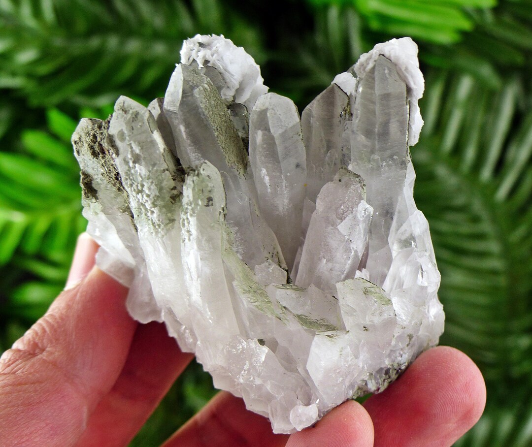 Amazing Quartz Cover With Chlorite and White Calcite , Crystal, Mineral ...