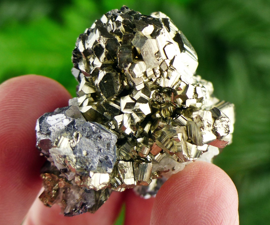 Amazing Pyrite With Galena and Quartz, Raw Crystal, Natural Mineral ...