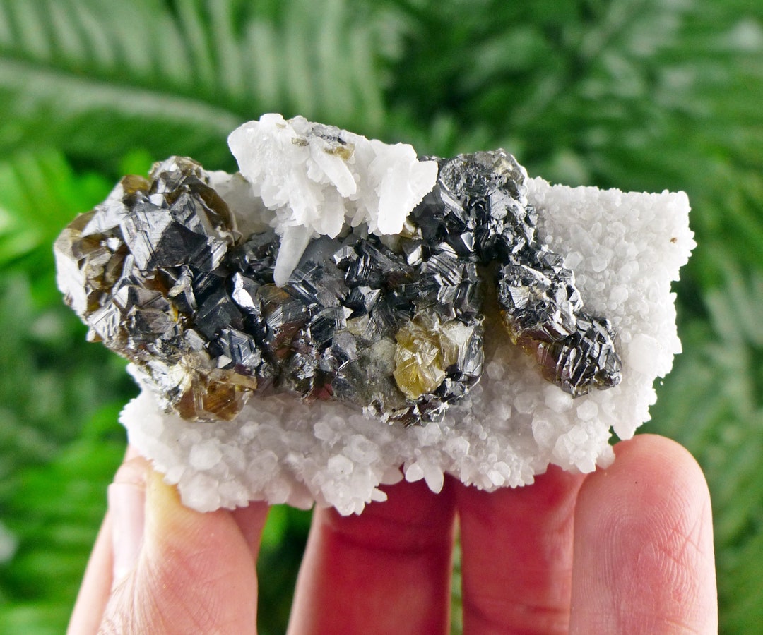 Sphalerite Var. Cleiophane With Quartz Crystal Mineral Natural Crystal ...