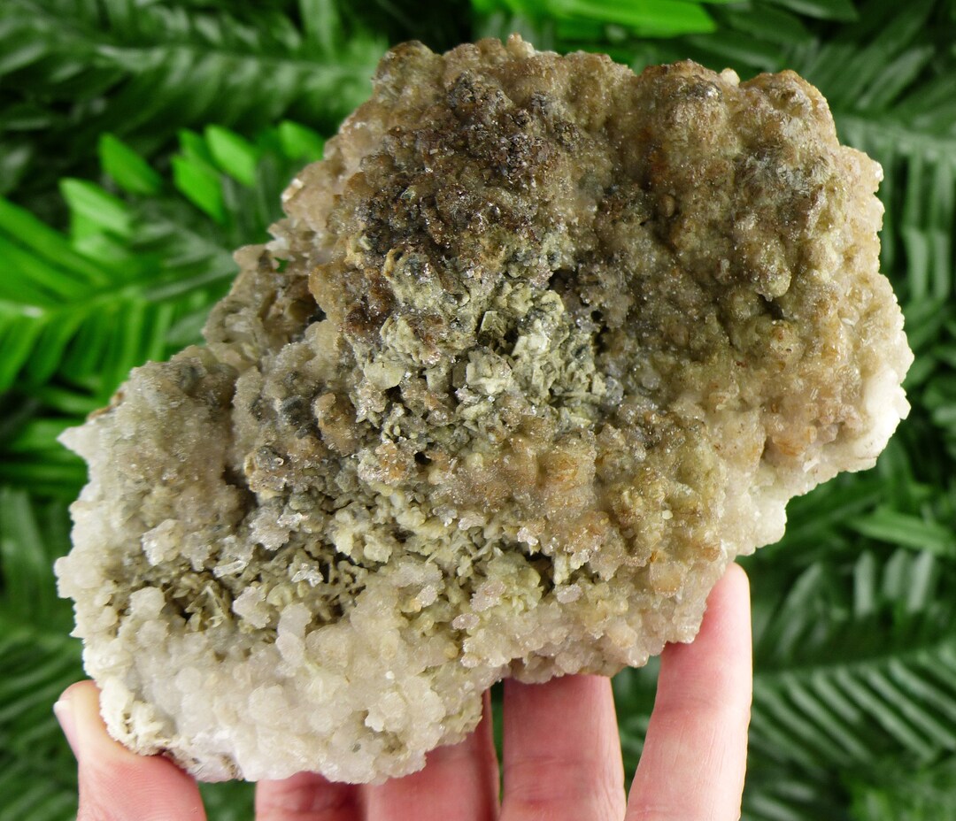Rare Big Calcite With Chlorite, Raw Crystal, Natural Mineral ...
