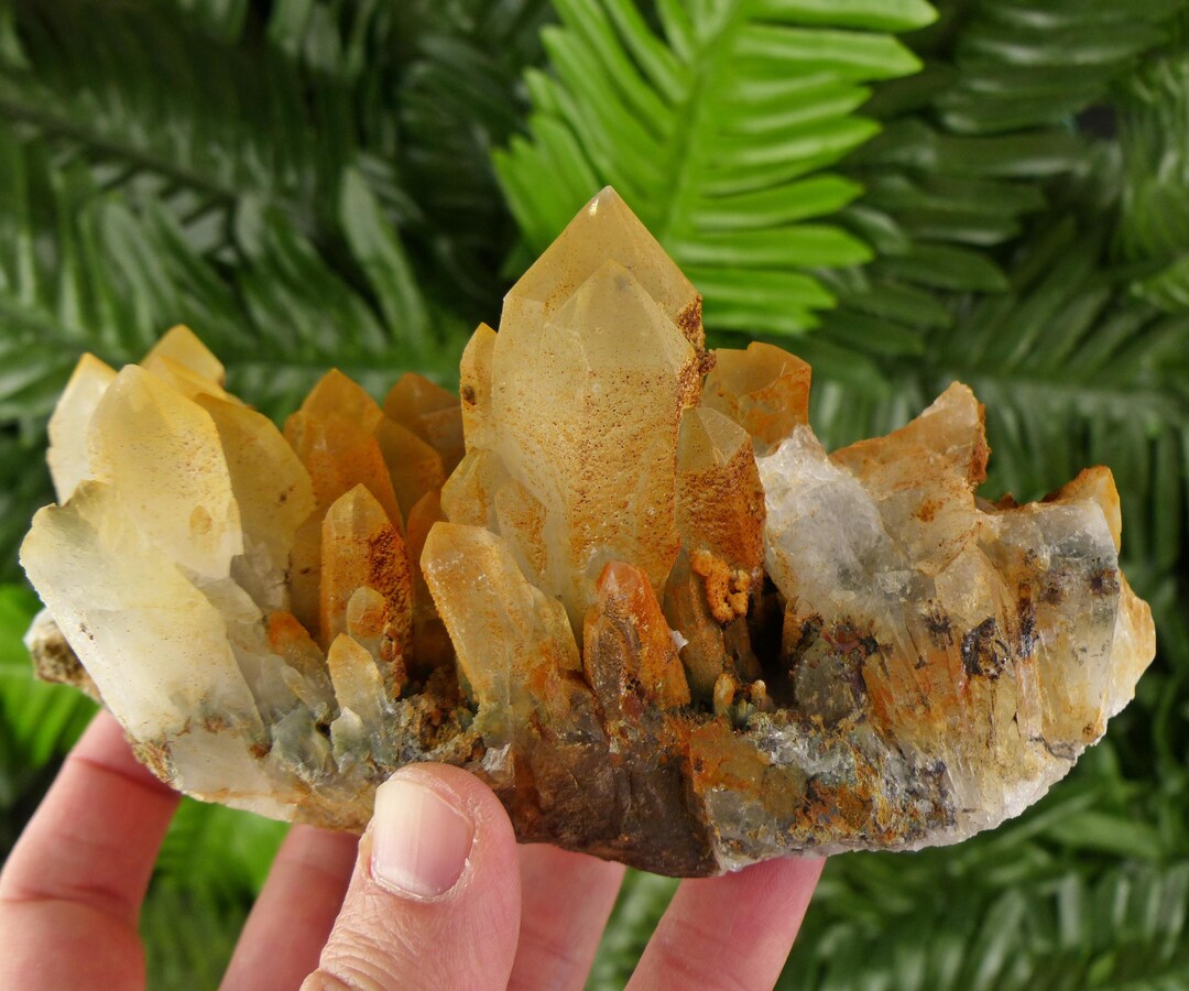Amazing Quartz With Iron Oxide, Raw Crystal, Natural Mineral, Healing ...