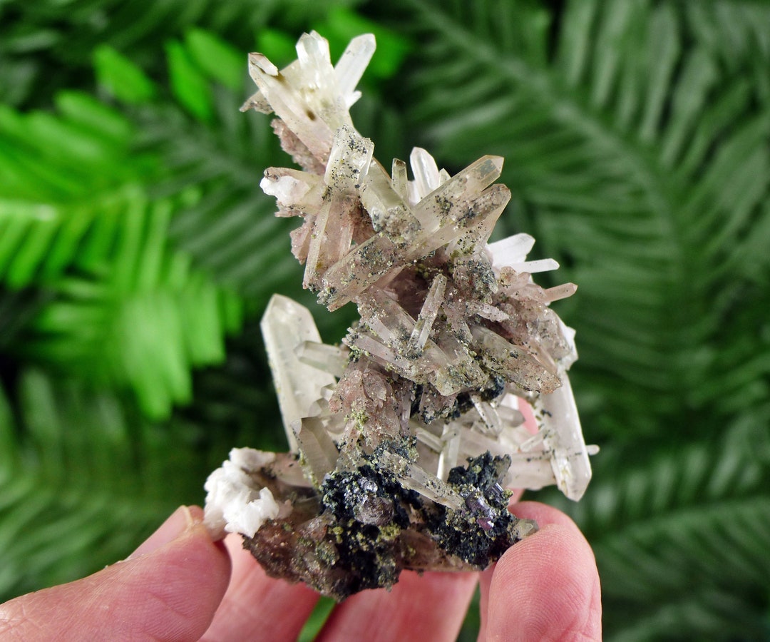 Quartz With Hematite and Chlorite Raw Crystal Natural - Etsy