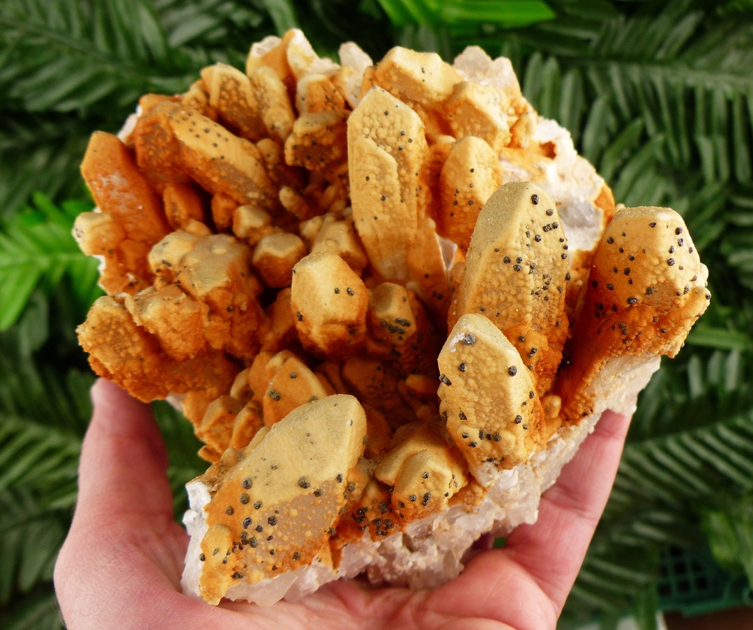 Rare Milky Quartz With Calcite Cover With Iron Oxide and Sphalerite ...