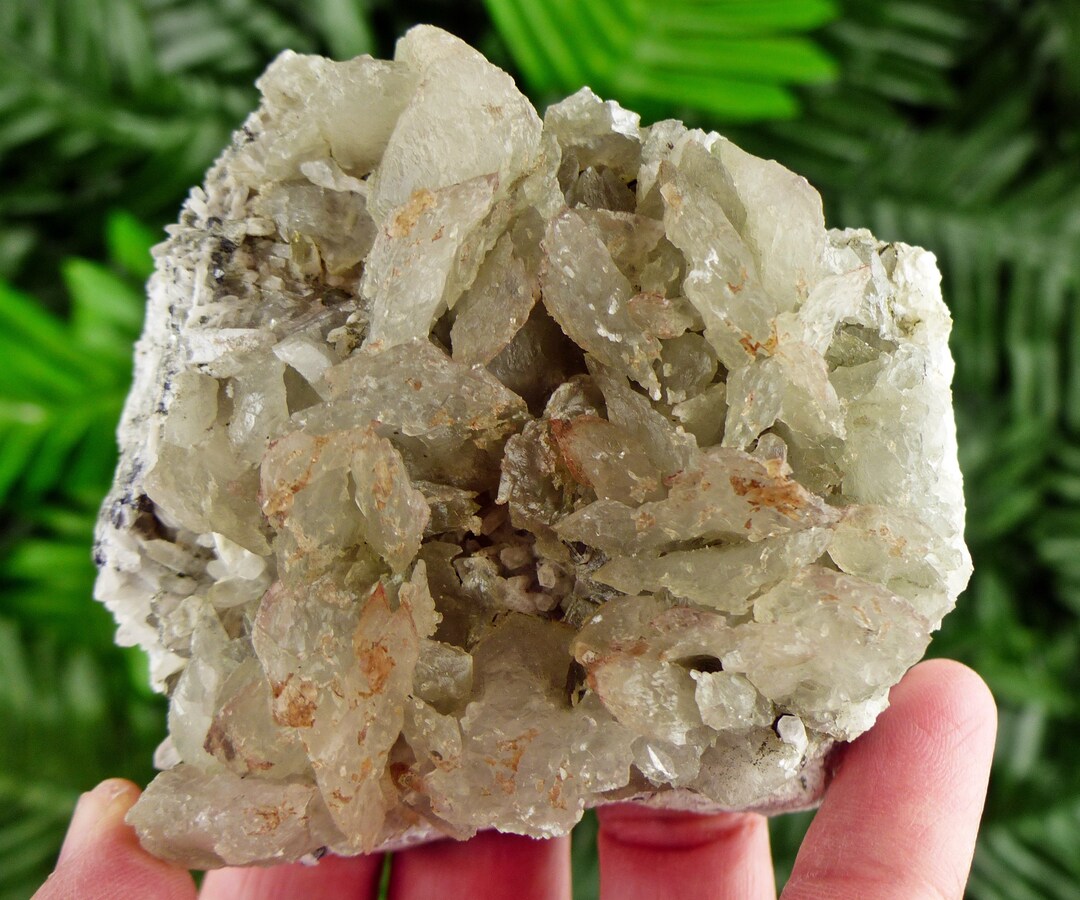 Amazing Calcite With Chlorite, Raw Crystal, Natural Mineral, Healing ...