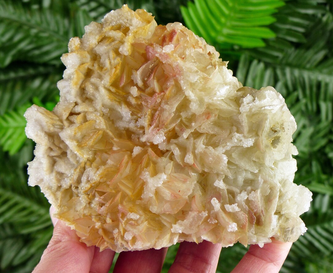 Amazing and Rare Big Calcite Crystal With Chlorite and Hematite, Raw ...