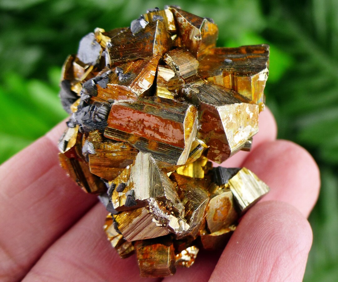 Rare Pyrite With Iron Oxide and Sphalerite, Raw Crystal, Natural ...