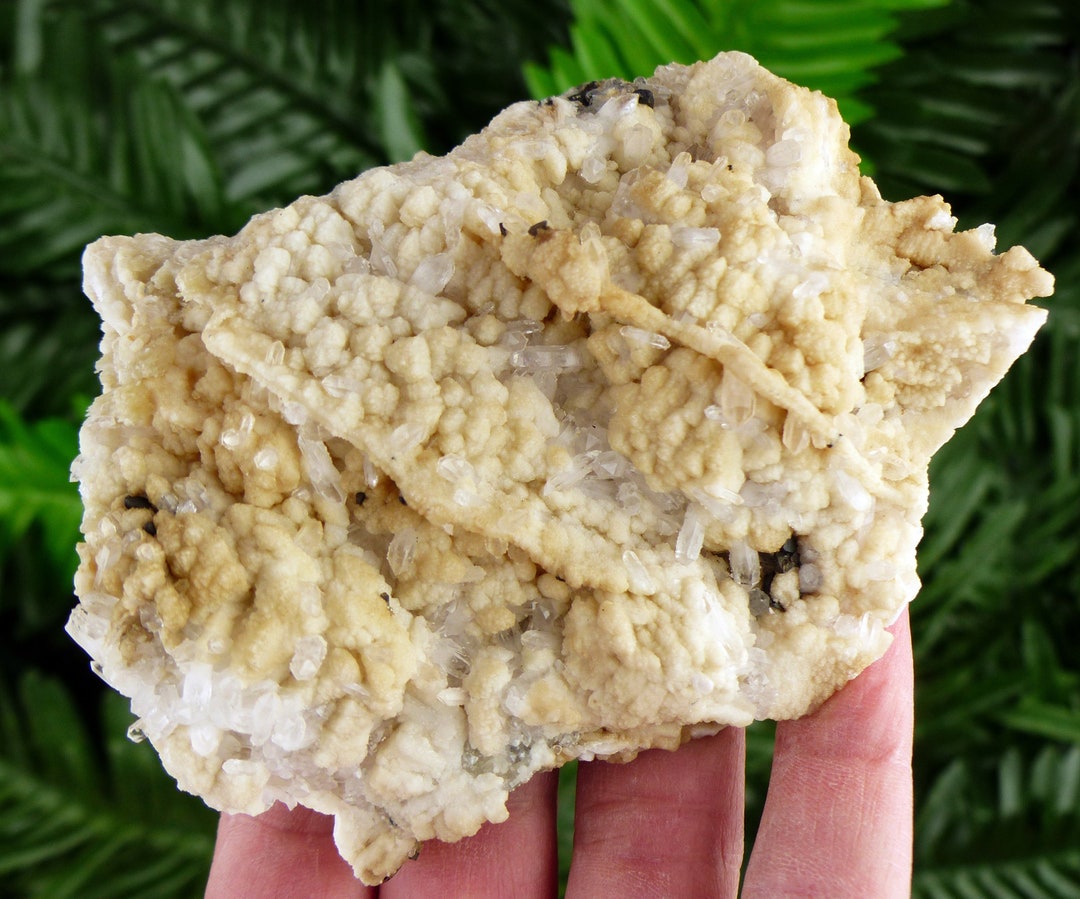 Amazing and Rare Clear Quartz With Calcite, Raw Crystal, Natural ...