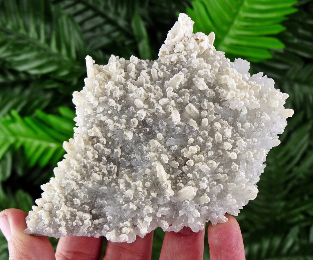 Clear Quartz With Snow-white Calcite, Quartz Crystal, Raw Crystal ...